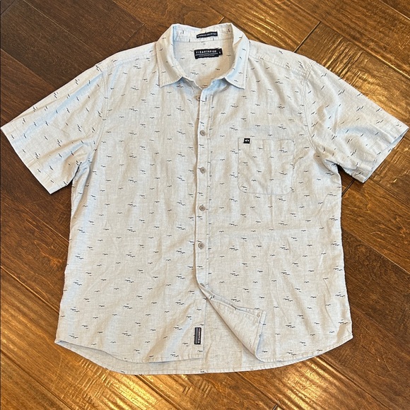 Fish Hippie | Shirts | Fish Hippie Mens Casual Light Blue Shirt | Poshmark